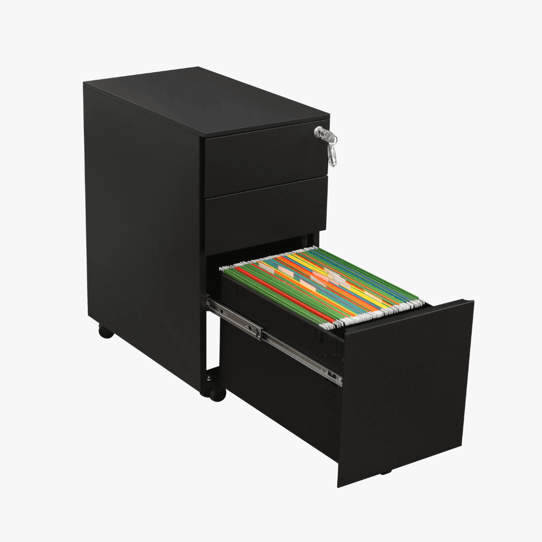 Slimline File Mobile Storage Drawer Unit | Deskbird