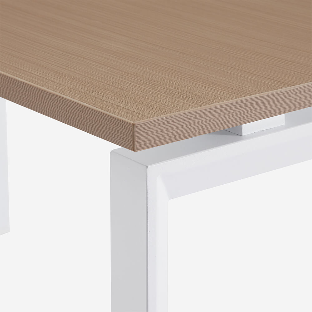 Deskbird | Core Straight Desk – White / Brushed Ash NZ