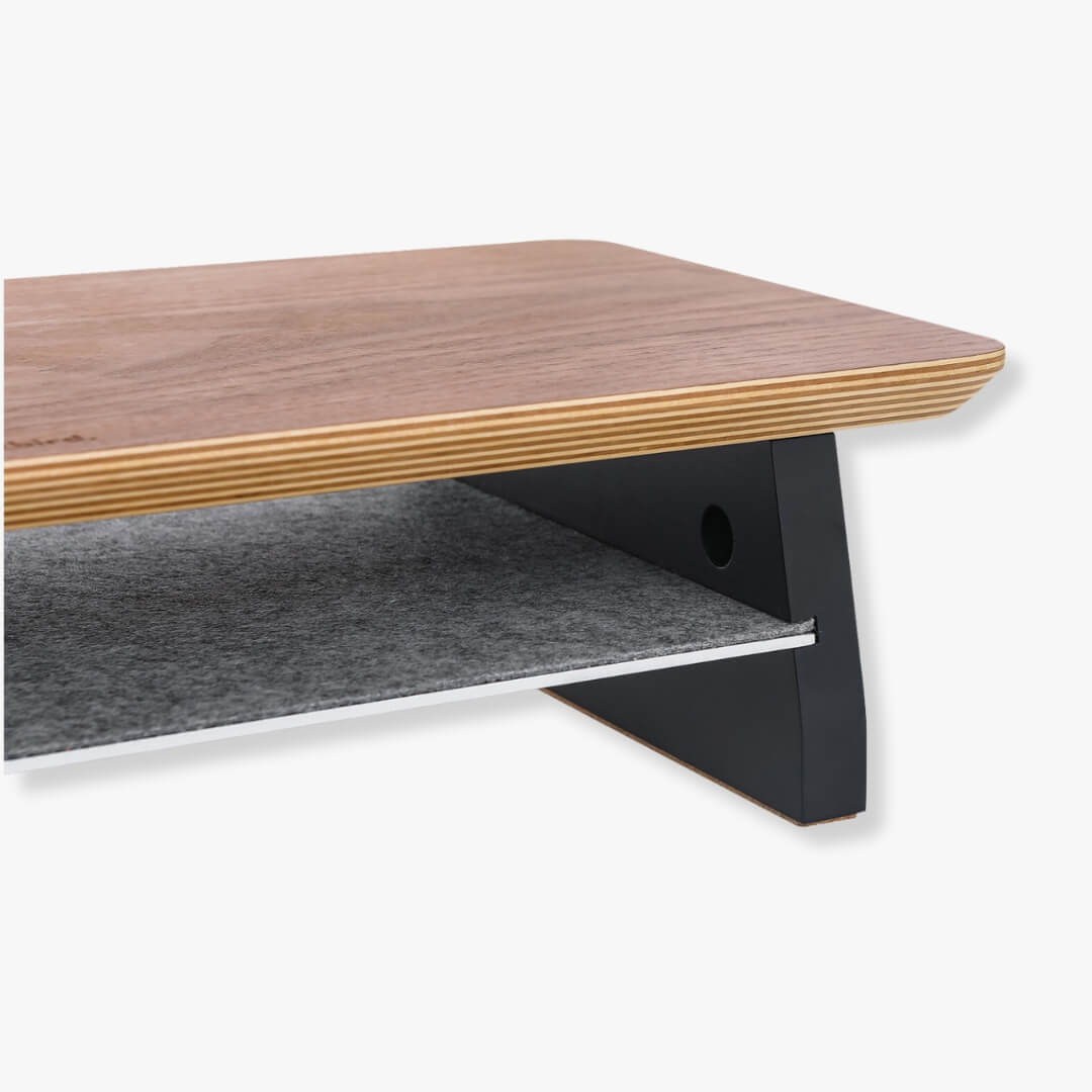 Deskbird | Signature Single Monitor Stand - Walnut Veneer