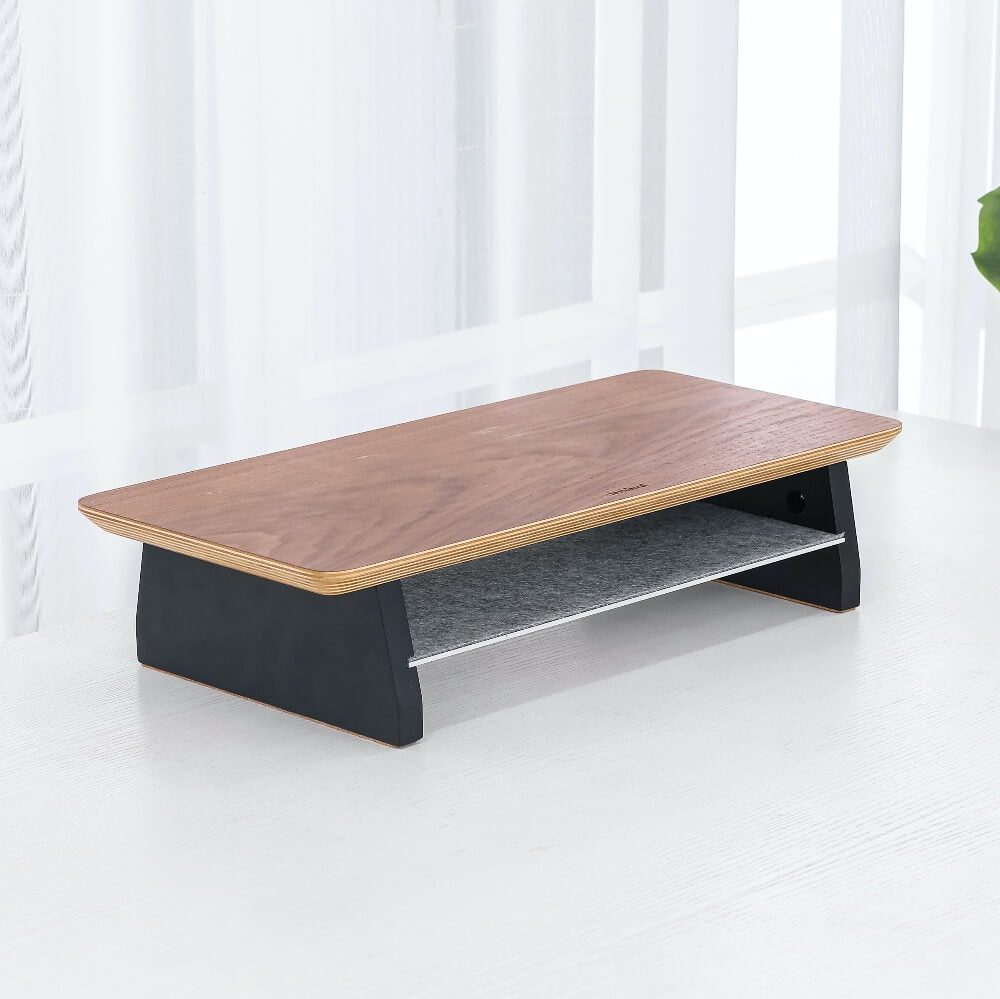 Deskbird | Signature Single Monitor Stand - Walnut Veneer