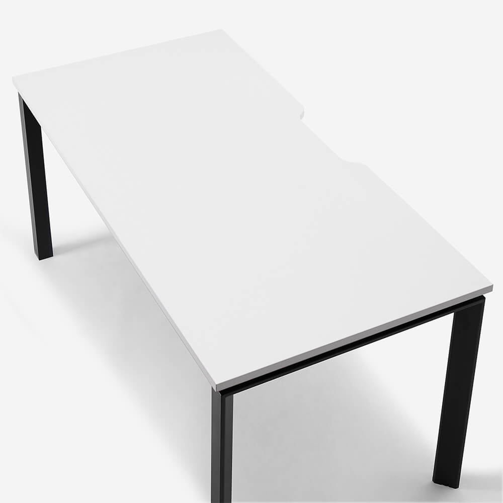 Deskbird Office | Core Straight Desk – Black / White NZ